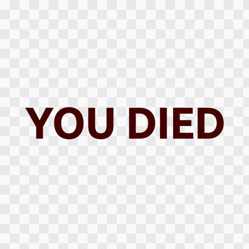 You died png isolated for design